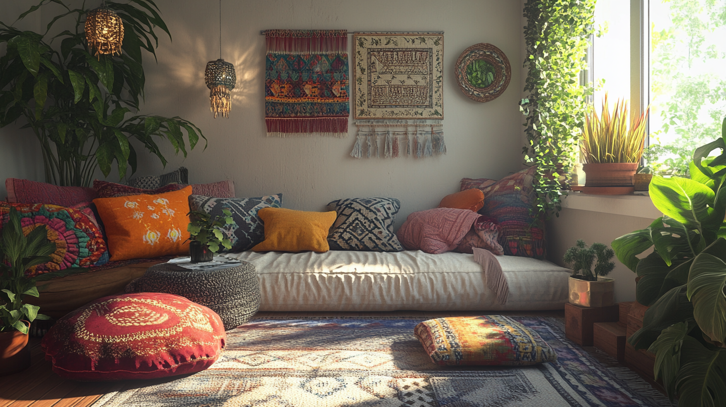 Boho-Stil im Wohnzimmer: Kreativ und entspannt