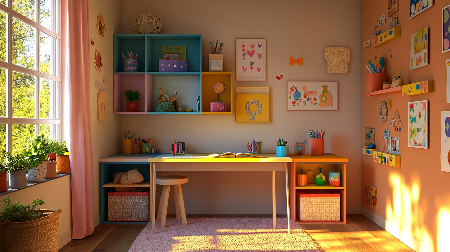 Kinderzimmer mit integriertem Lernbereich: Funktion und Spaß vereinen